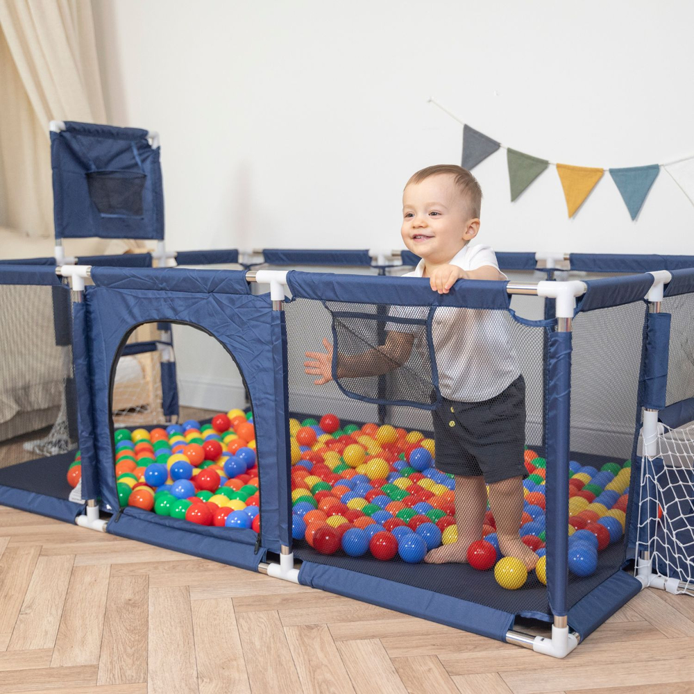 Baby Playpen Big Size Playground with Plastic Balls for Kids, Dark Blue ...