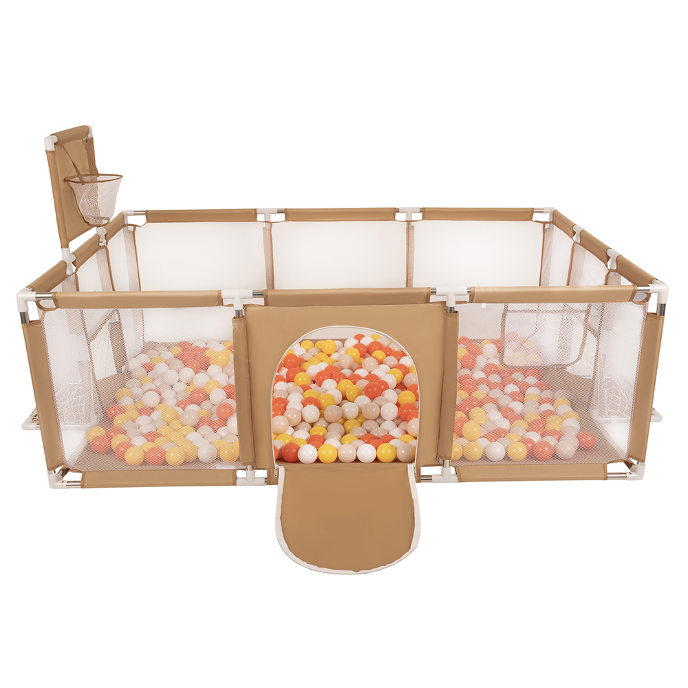 Baby Playpen Big Size Playground with Plastic Balls for Kids, beige ...