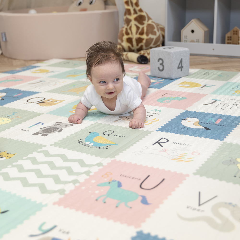 KiddyMoon Baby Play Mat Double-Sided Foam Mat For Kids Crawling Mat For ...