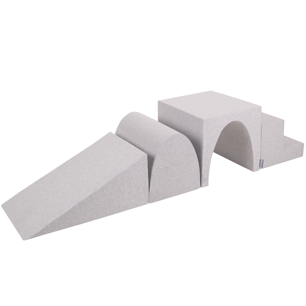 KiddyMoon Foam playground set - wedge L/hill/tunnel/steps PPZ-244 ...