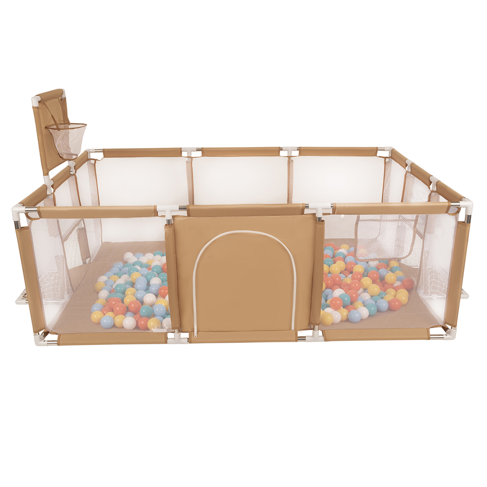 Baby Playpen Big Size Playground with Plastic Balls for Kids, beige ...
