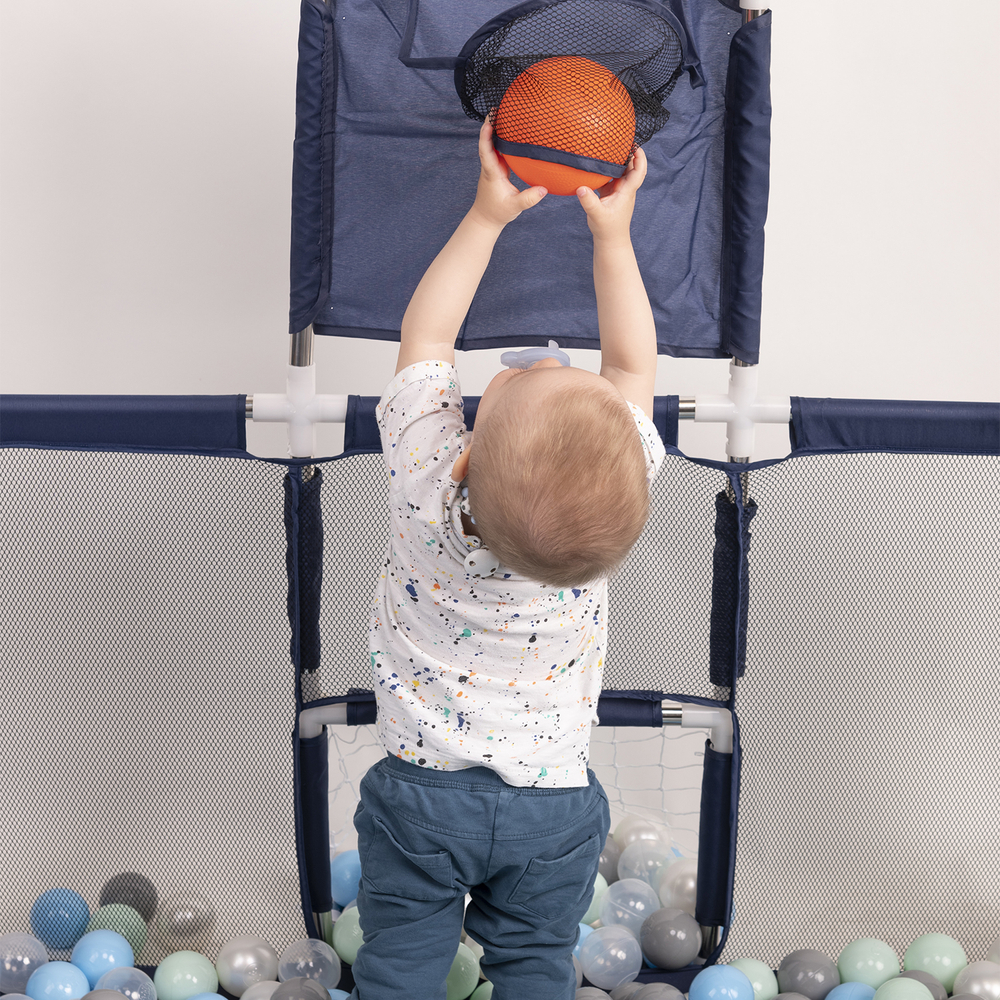 Baby Playpen Big Size Playground with Plastic Balls for Kids, Dark Blue ...