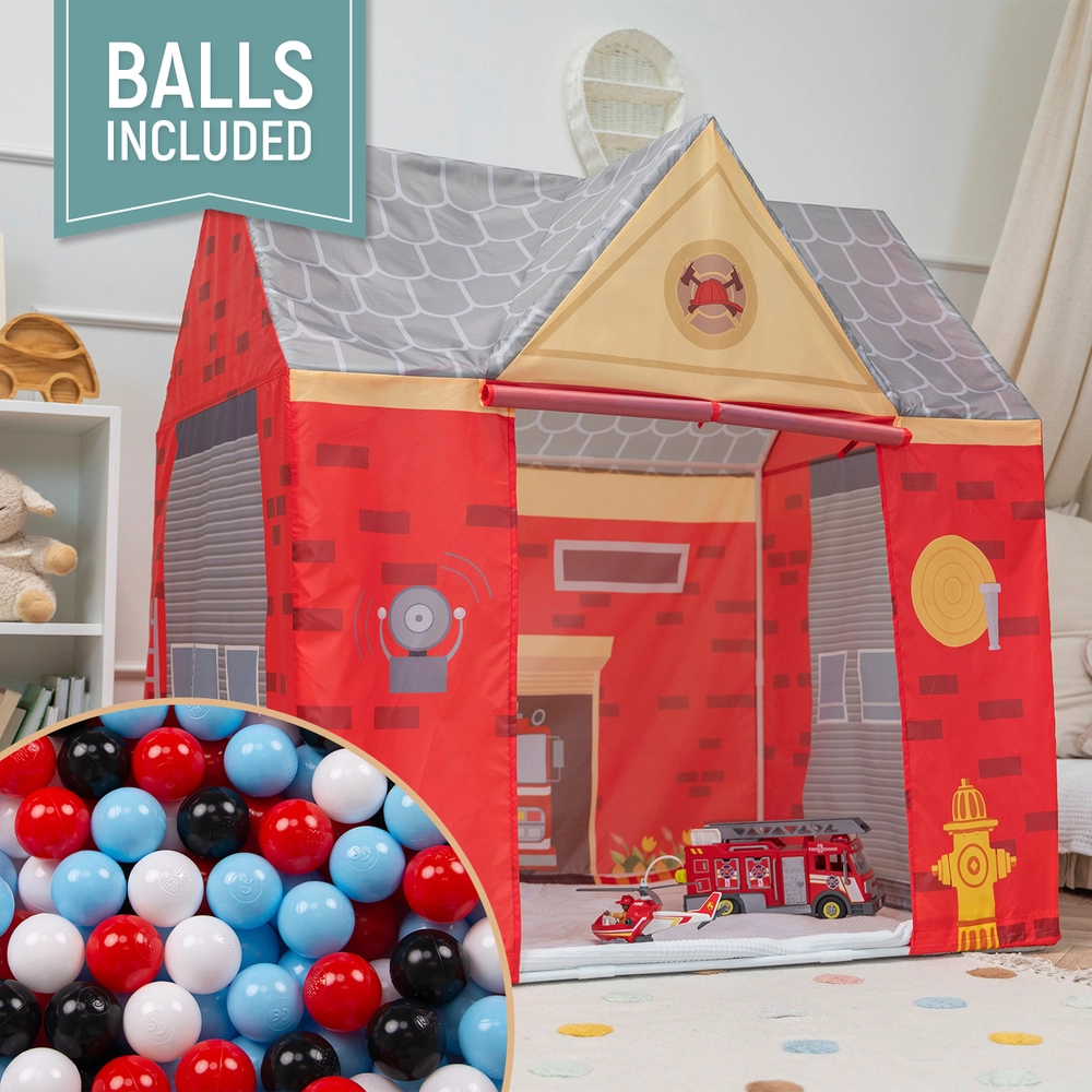 Playhouse For Kids Fire Station Durable And Easy To Assemble Encourages ...